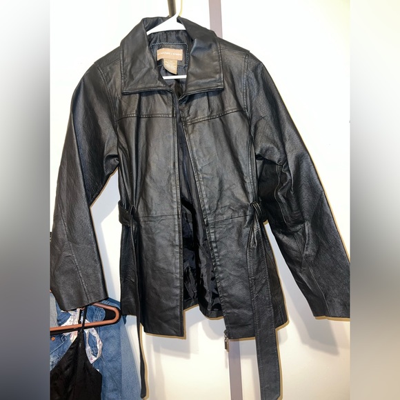 Signature Studio | Jackets & Coats | Vintage Black Leather Jacket ...